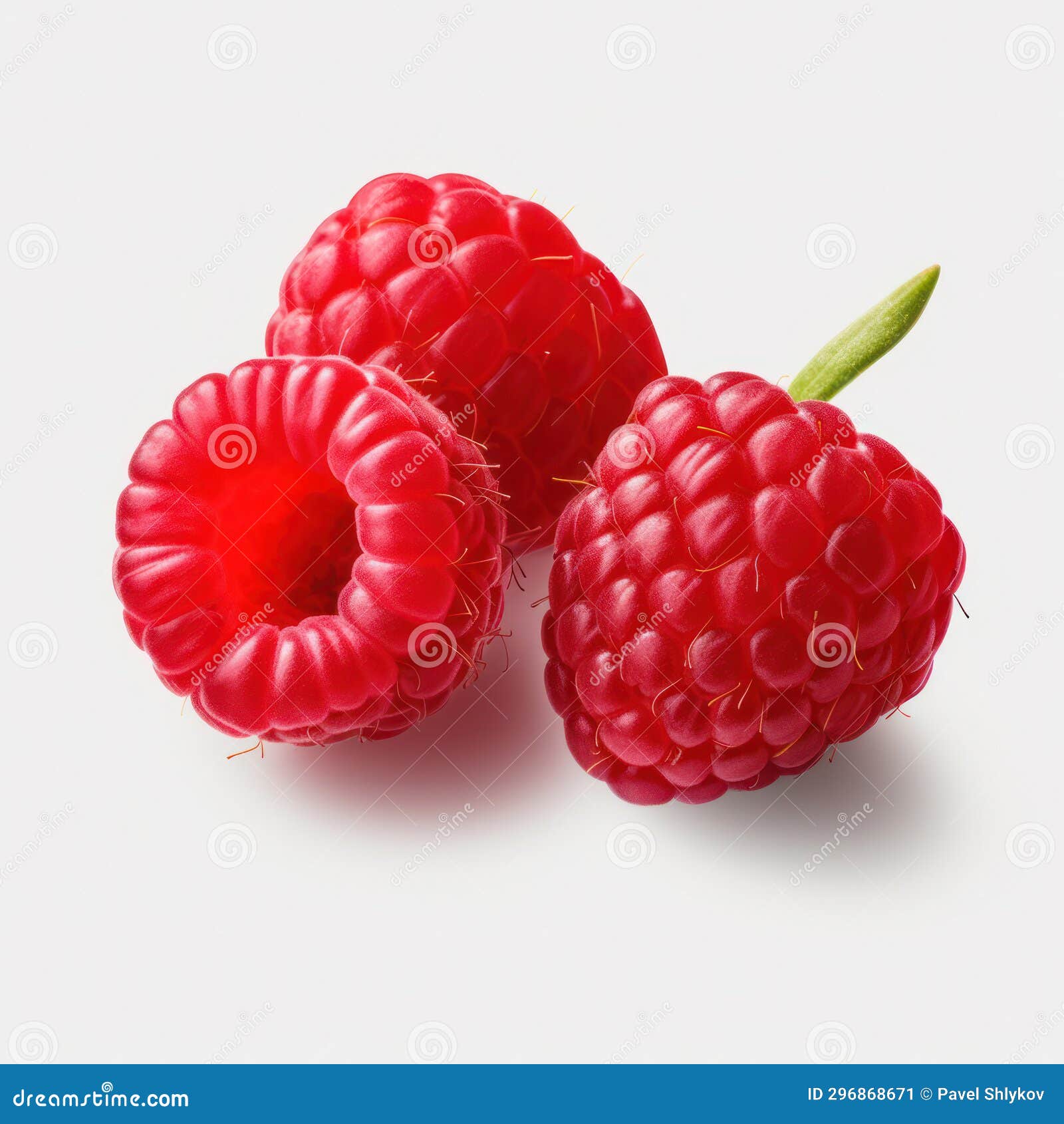 Raspberry Isolated. Raspberries with Leaf Isolate. Raspberry with Leaf ...
