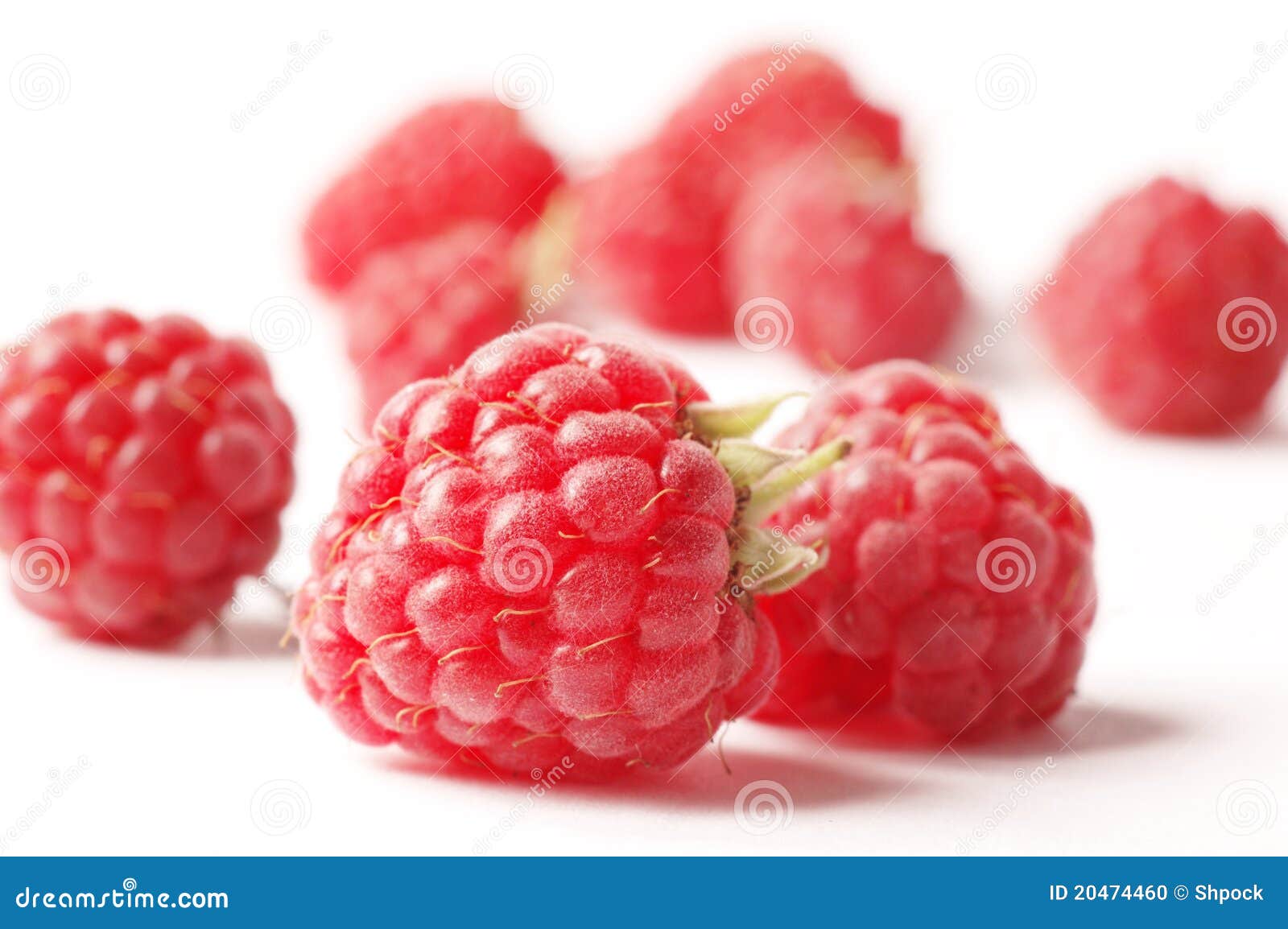 Raspberry Isolated on White Stock Photo - Image of diet, ingredient ...