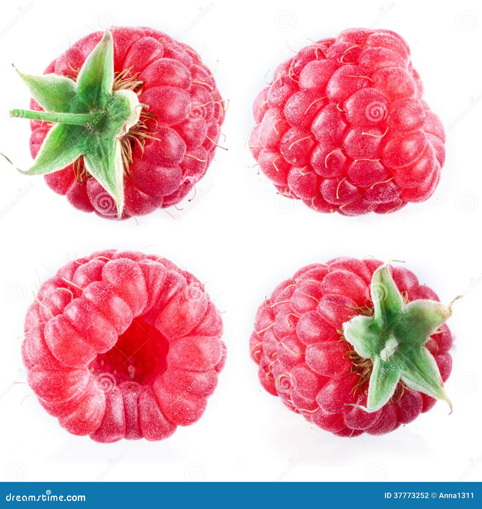 Raspberry Isolated on White Stock Photo - Image of ripe, collection ...