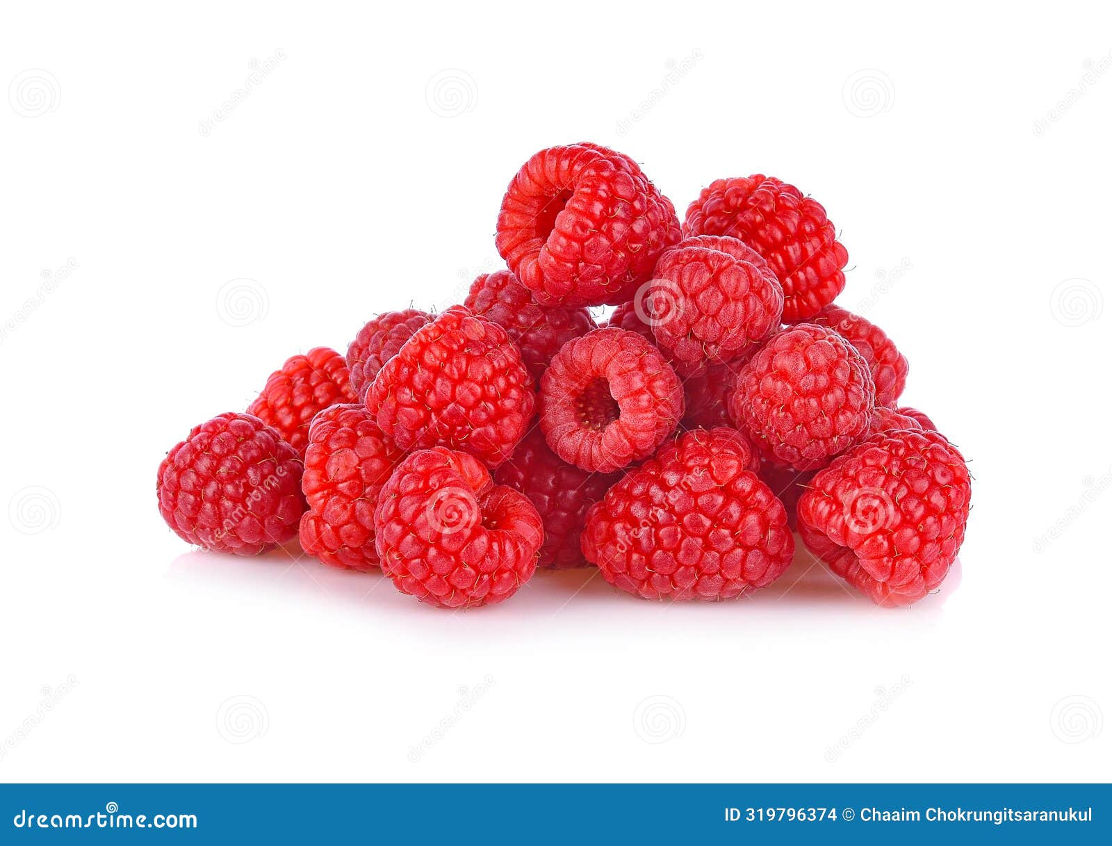 Sweet and Sour Raspberry Isolated on White Background. Look Delicious ...