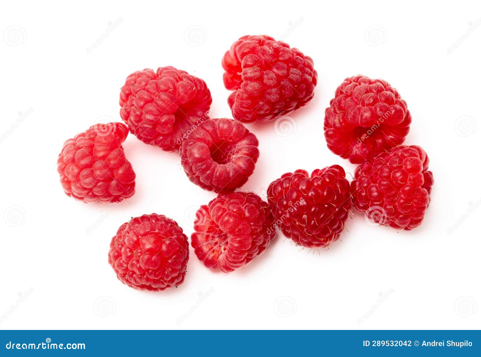 Raspberry Isolated on White Background. Close-up Stock Photo - Image of ...