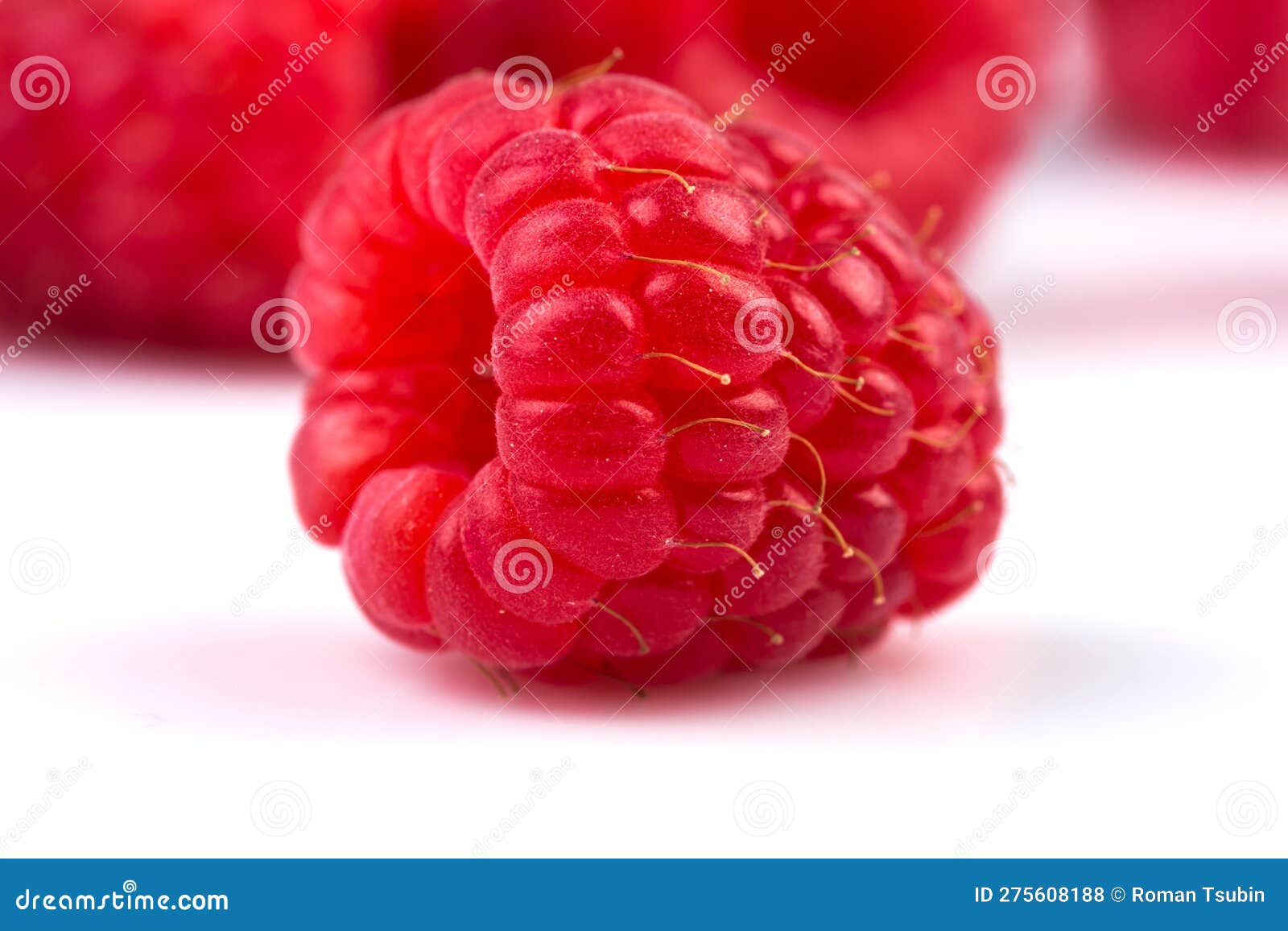 Raspberry Isolated on White Background Stock Photo - Image of food ...