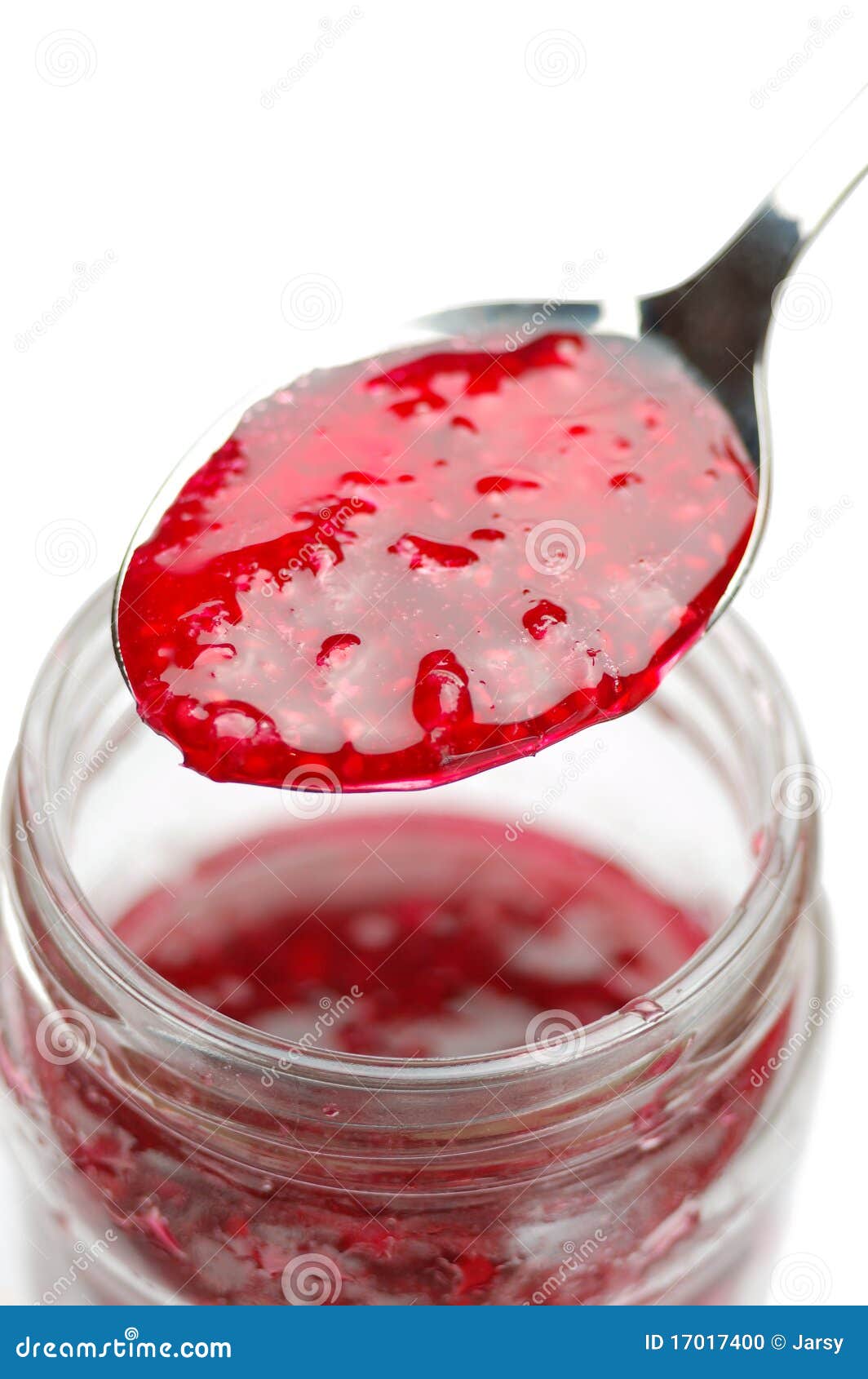 Raspberry jam stock photo. Image of spoon, juicy, organic - 17017400
