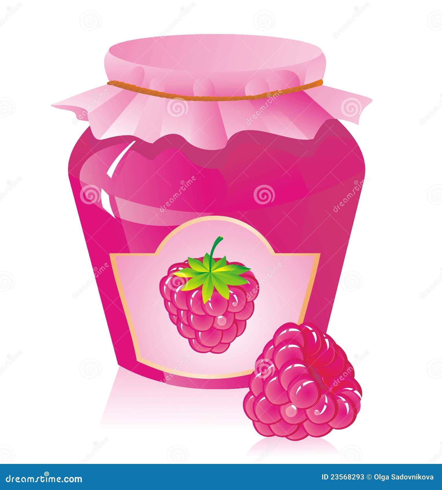 Raspberry jam stock vector. Illustration of marmalade - 23568293