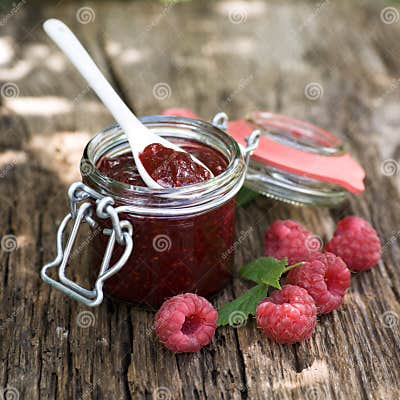 Raspberry jam stock image. Image of sauce, breakfast - 25815185