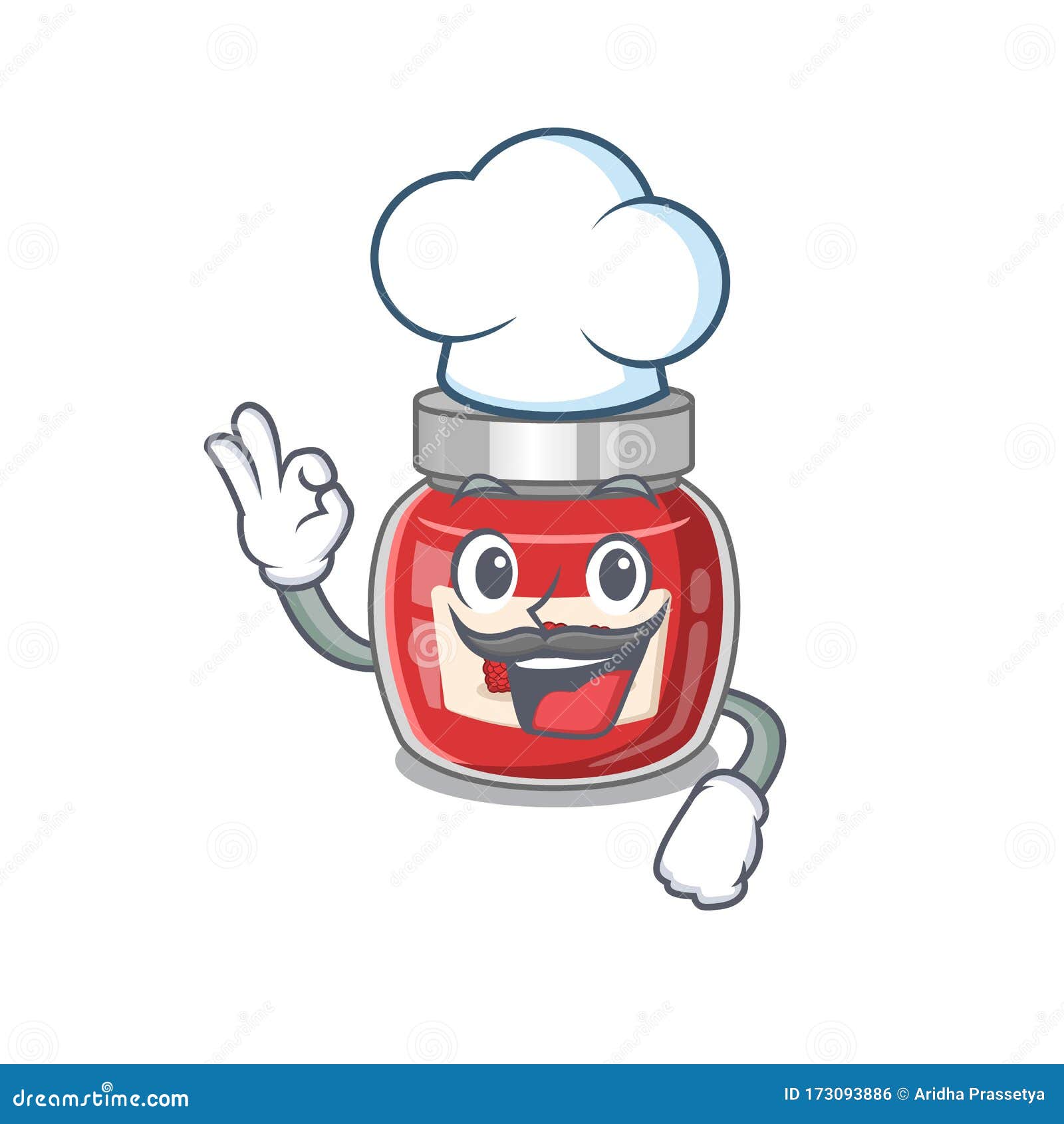 Raspberry Jam Cartoon Character Working As a Chef and Wearing White Hat ...