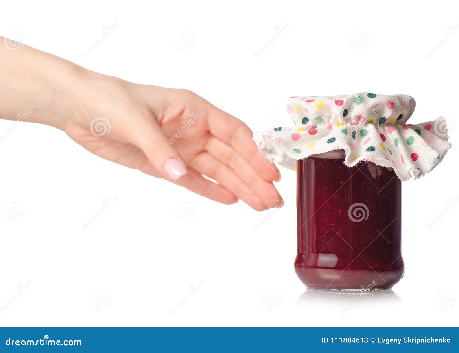 Raspberry Jam in a Jar in Hand Stock Image - Image of objects, fresh ...