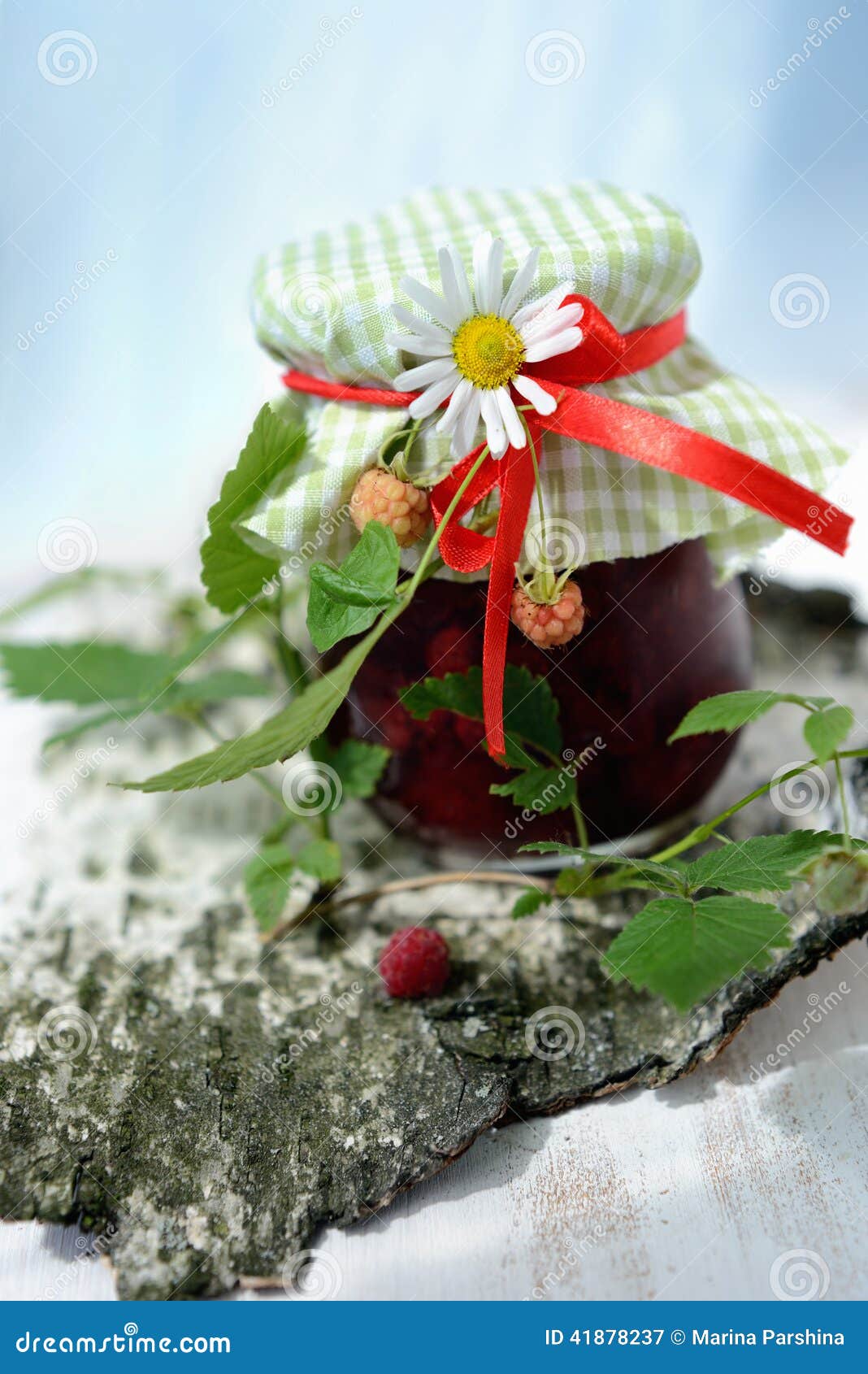 Raspberry jam stock image. Image of glass, ripe, healthy - 41878237