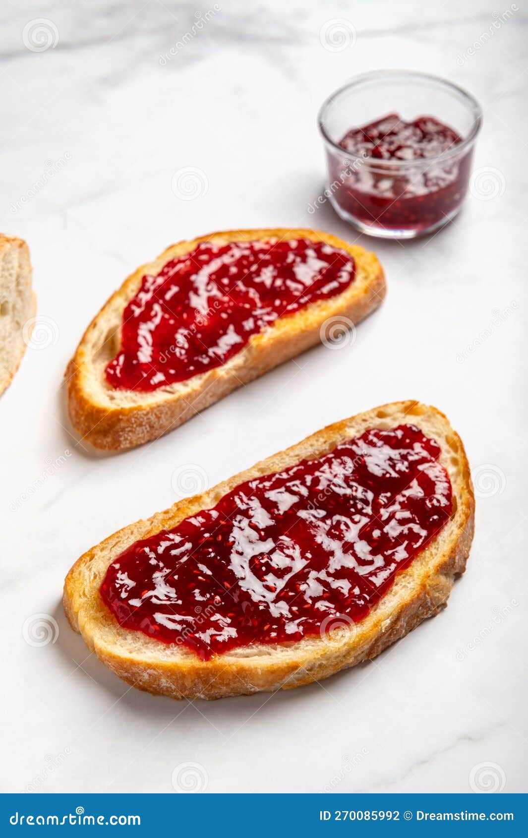 Raspberry jam on toast stock photo. Image of mediterranean - 270085992