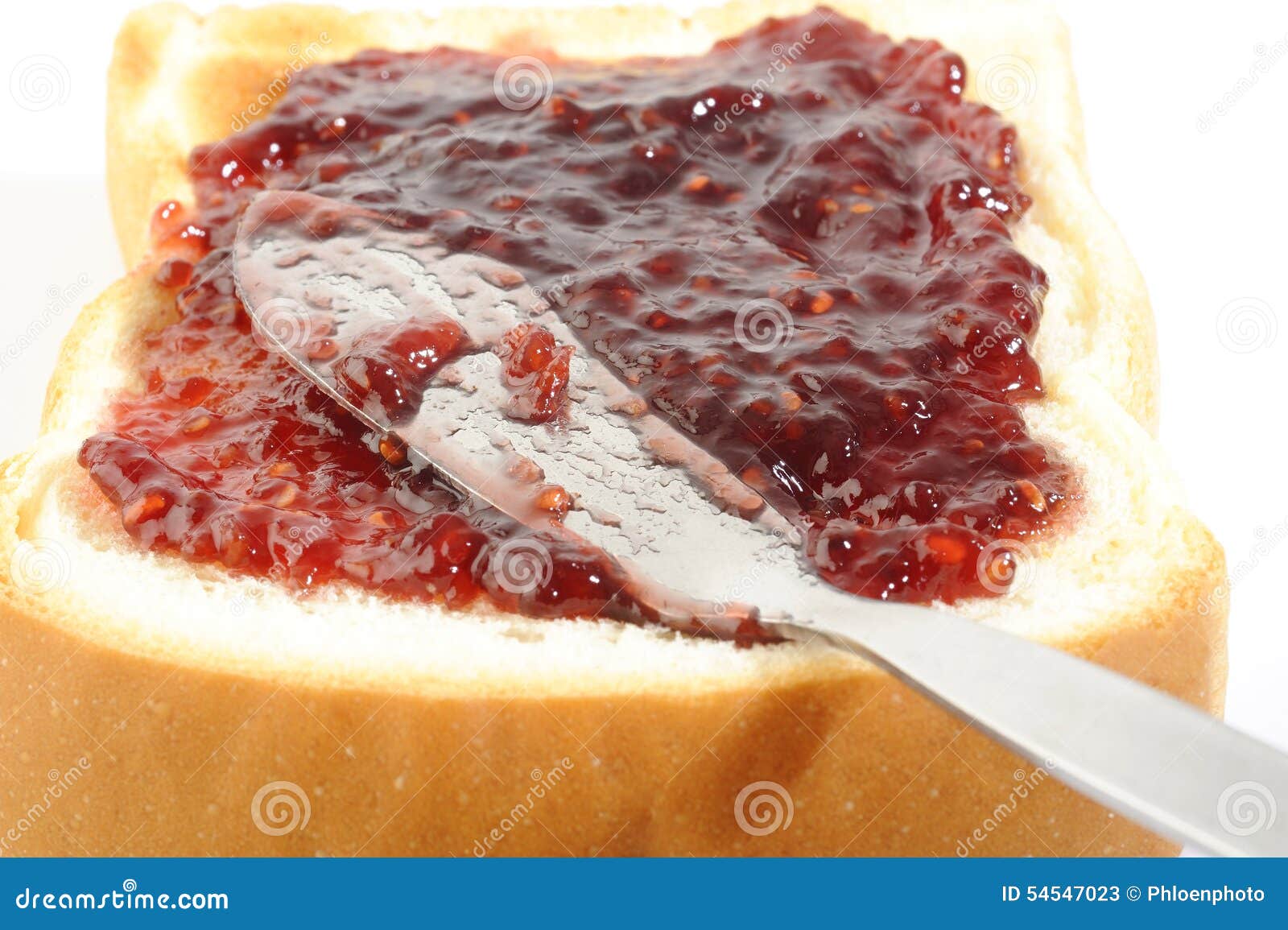 Raspberry jam and toast stock image. Image of ingredient - 54547023