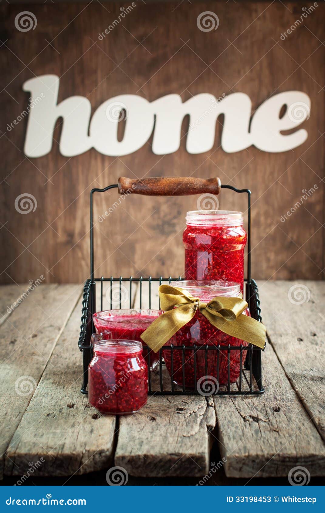 Raspberry Jam on the Wooden Table Stock Image - Image of dessert, berry ...