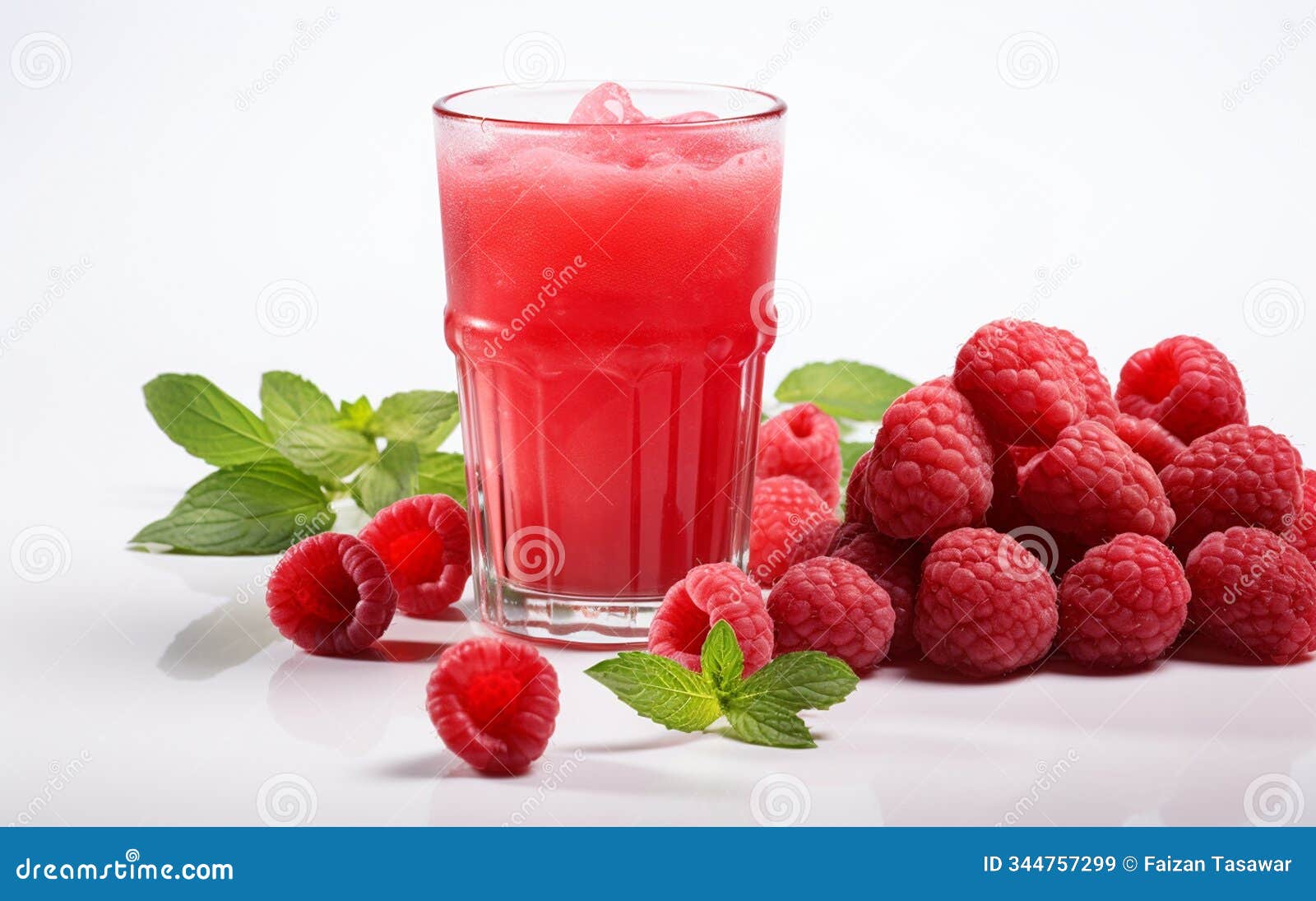 Raspberry Juice White Background Stock Illustration - Illustration of ...