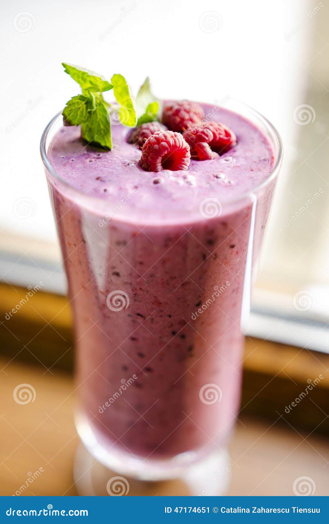 Raspberry and Kefir Smoothie Stock Image - Image of creamy, delicious ...