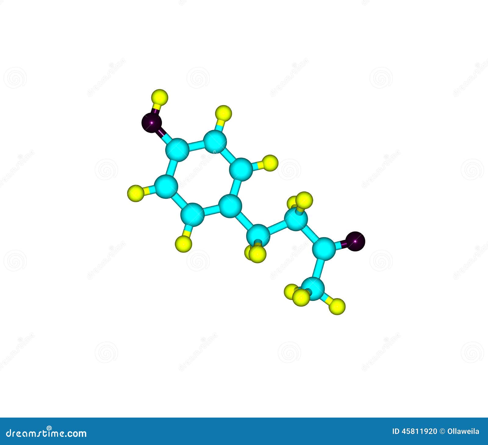 Raspberry Ketone Molecule Isolated On White Royalty-Free Stock ...