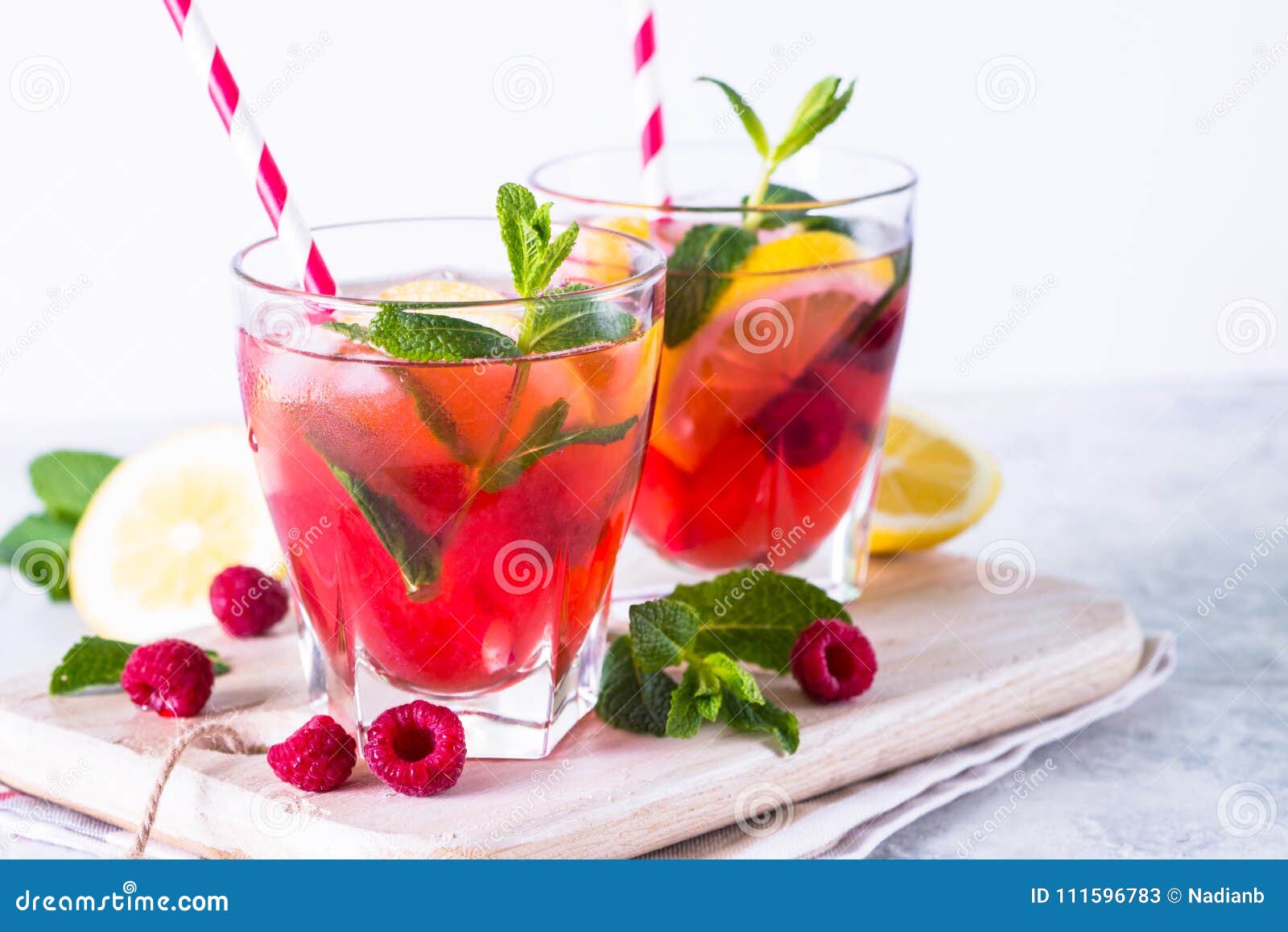 Raspberry Lemonade. Iced Summer Drink. Stock Image - Image of isolated ...