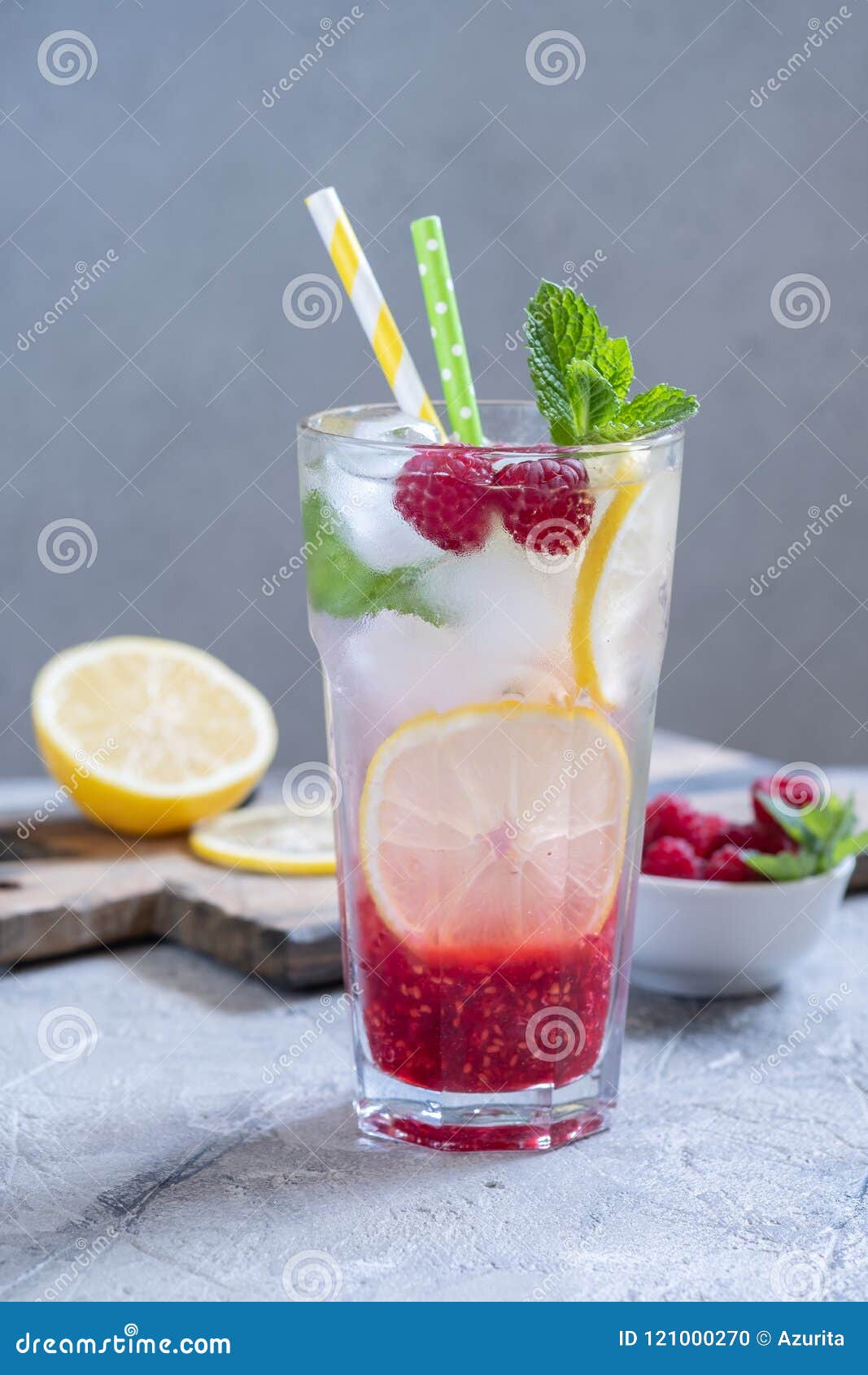 Raspberry Lemonade. Iced Summer Drink. Stock Photo - Image of berry ...