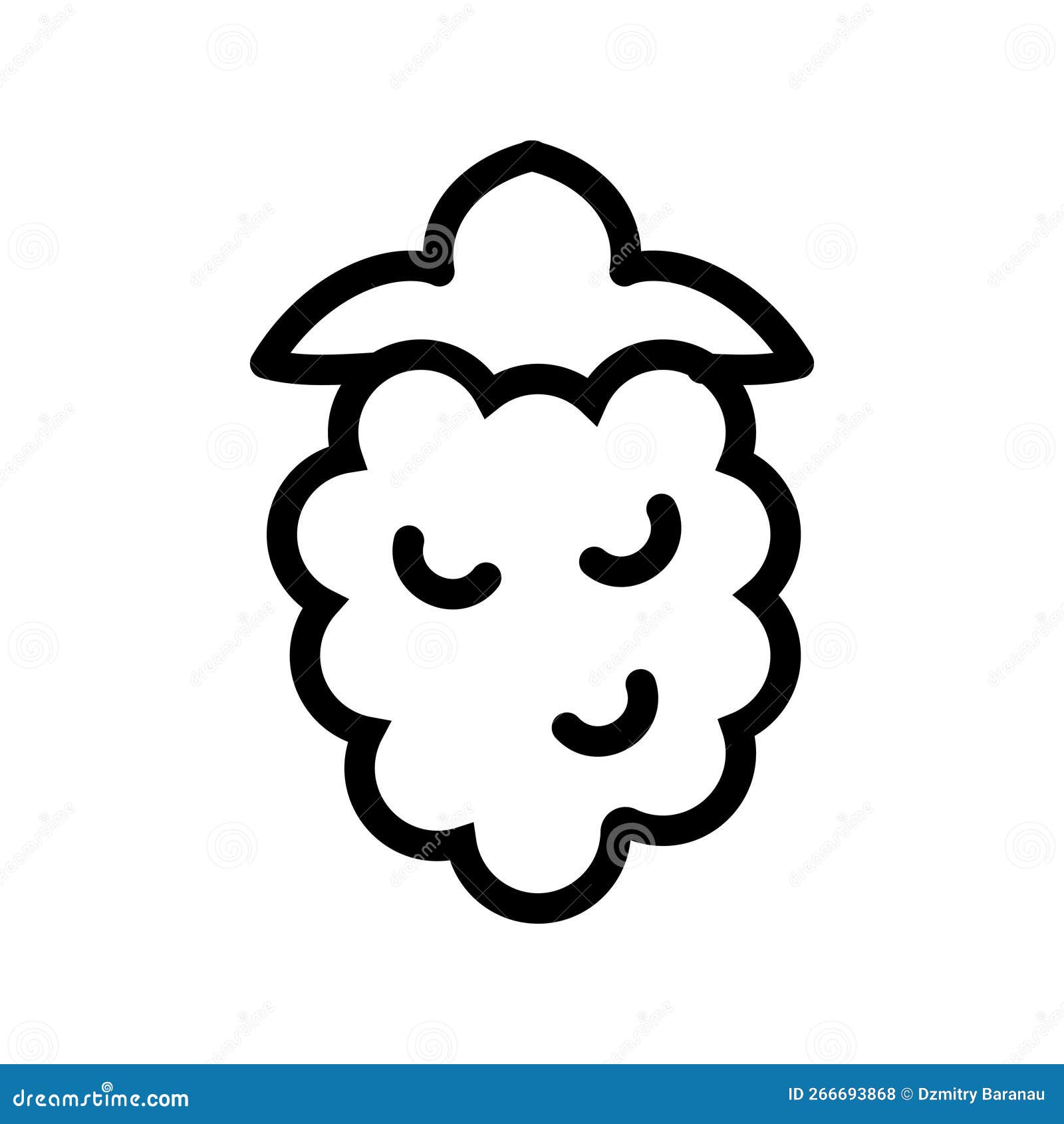 Raspberry Line Icon Isolated on White Background. Black Flat Thin Icon ...