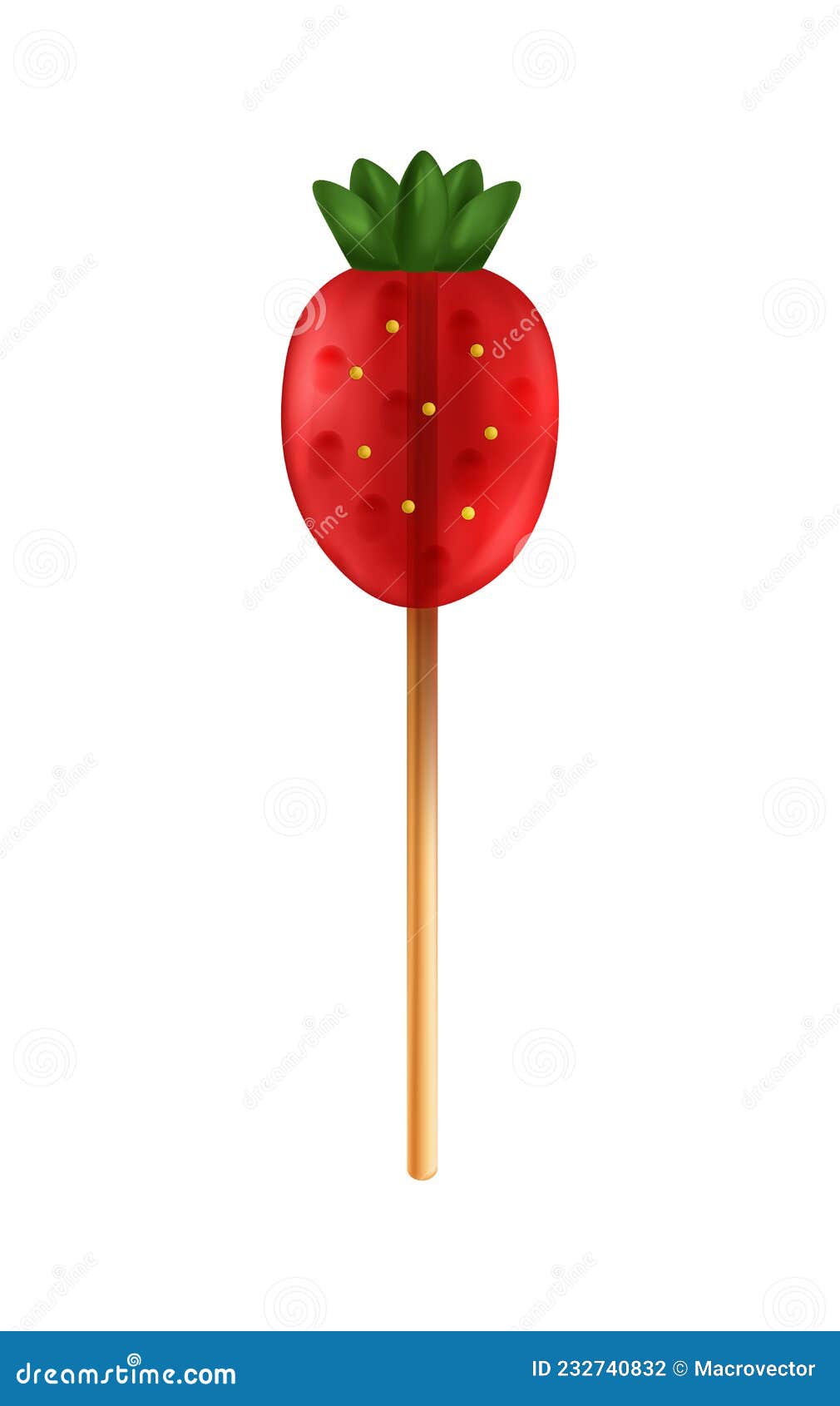 Raspberry Lollipop Realistic Composition Stock Vector - Illustration of ...