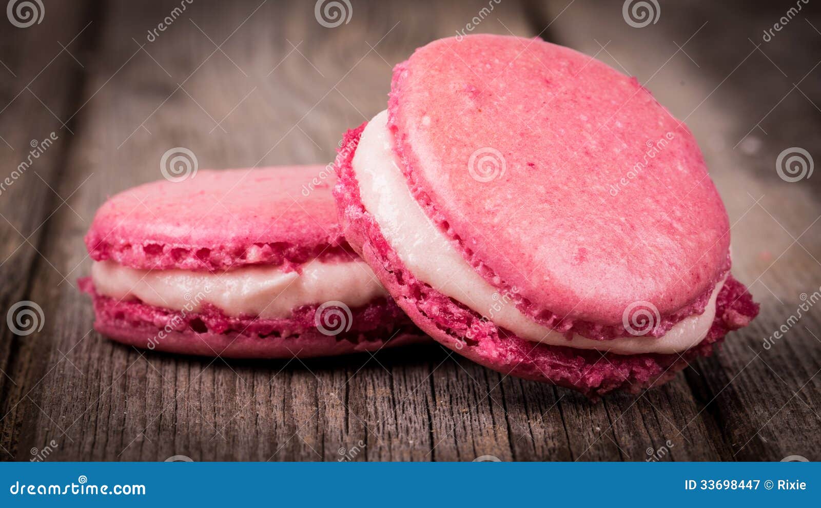 Raspberry macarons retro stock image. Image of rustic - 33698447