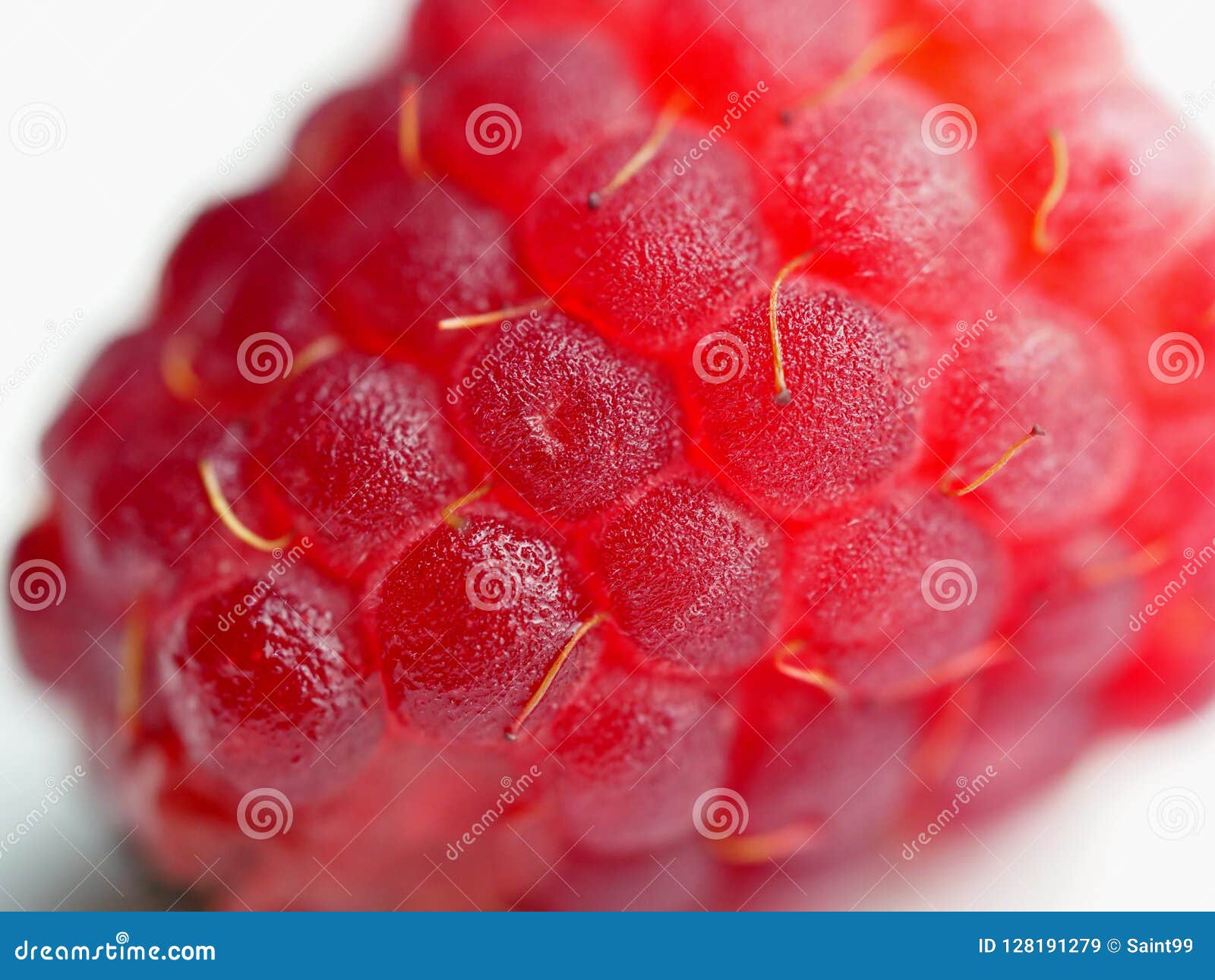Raspberry Close Up Isolated on White Stock Image - Image of freshness ...