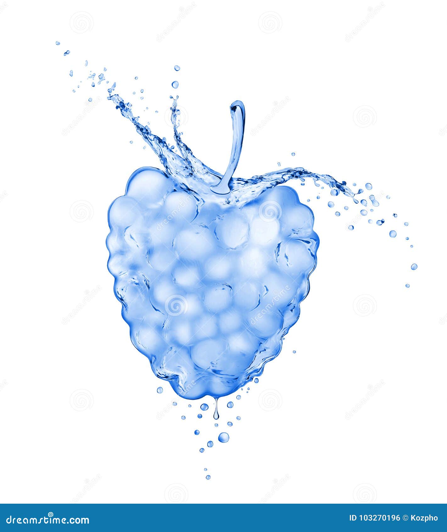 Raspberry Made Of Water Splashes Stock Photo - Image of bubble, closeup ...