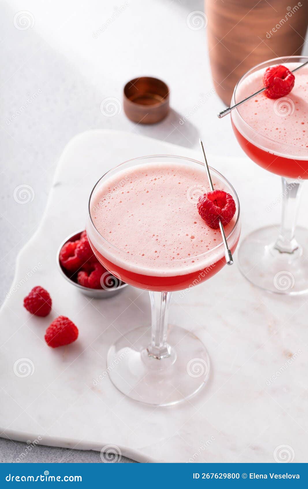 Raspberry Martini Cocktail with Vodka, Juice and Raspberry Liqueur ...