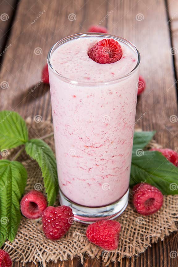 Raspberry Milkshake stock image. Image of milk, ingredient - 33245843