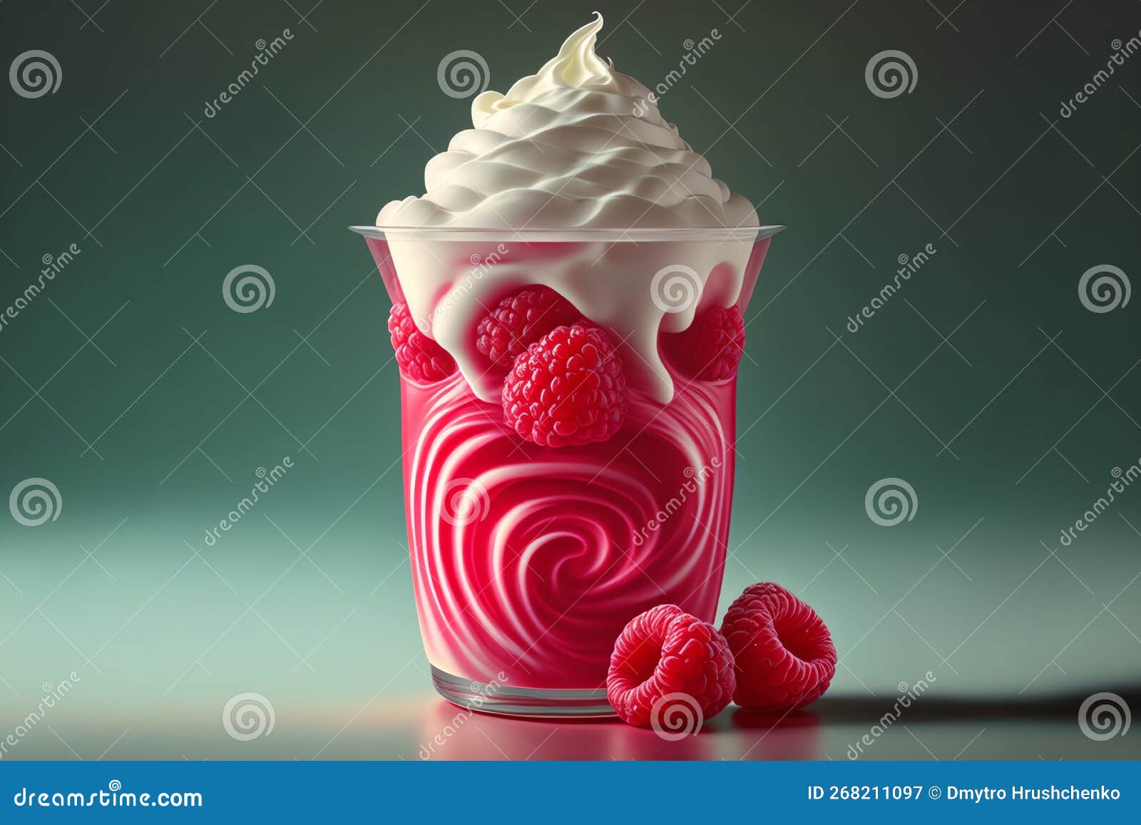 Raspberry Milkshake. Vanilla Milkshake. Cold Drink Concept. Generative ...