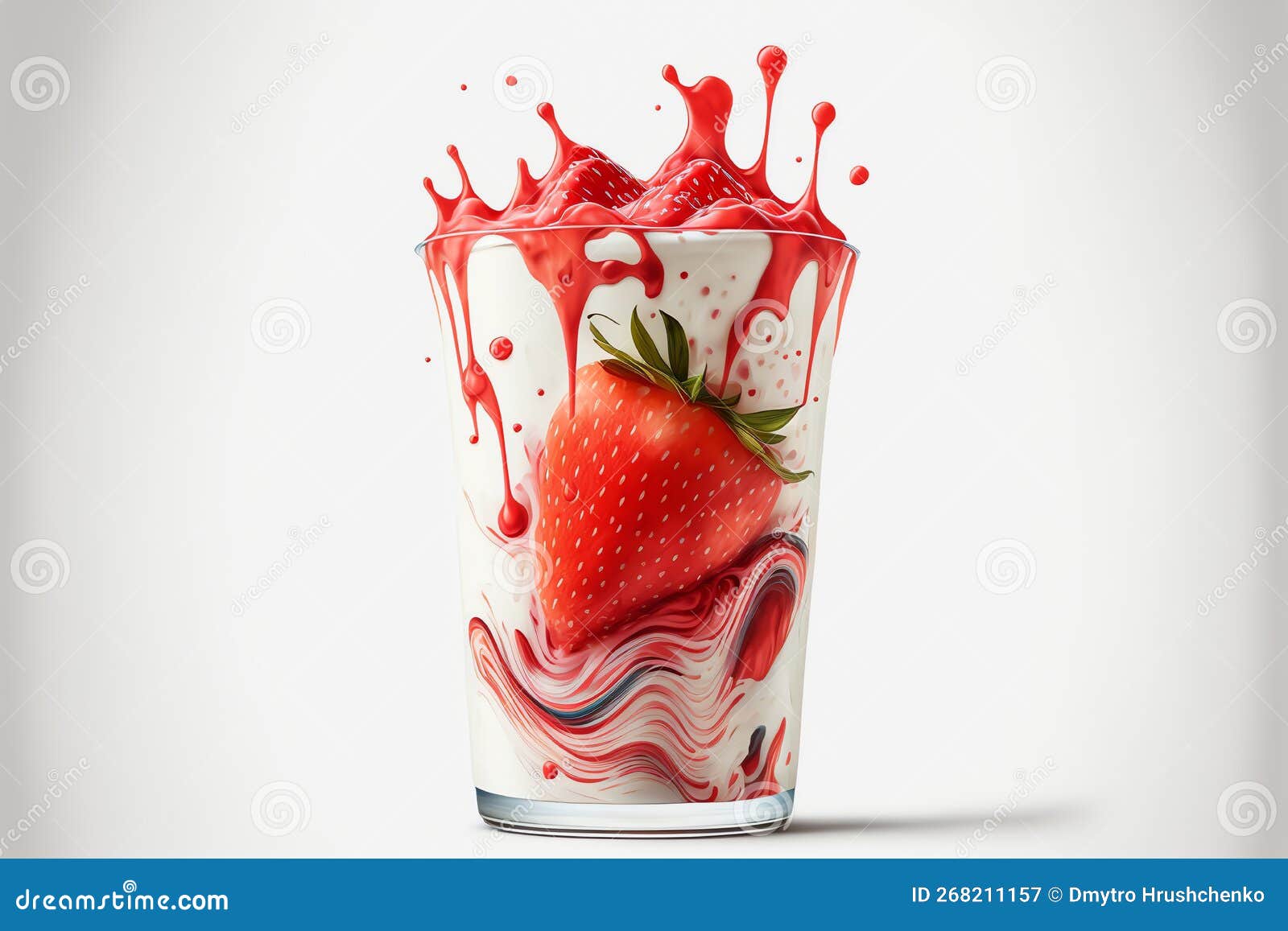 Raspberry Milkshake. Vanilla Milkshake. Cold Drink Concept. Generative ...