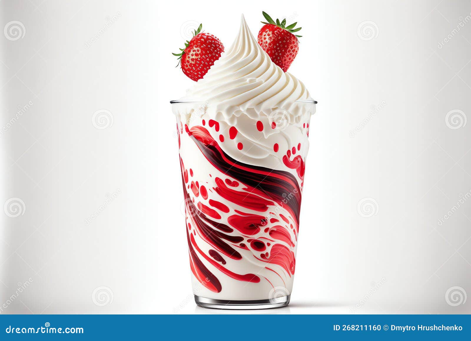 Raspberry Milkshake. Vanilla Milkshake. Cold Drink Concept. Generative ...
