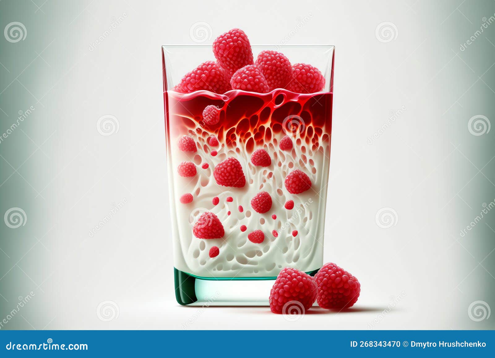 Raspberry Milkshake. Vanilla Milkshake. Cold Drink Concept. Generative ...