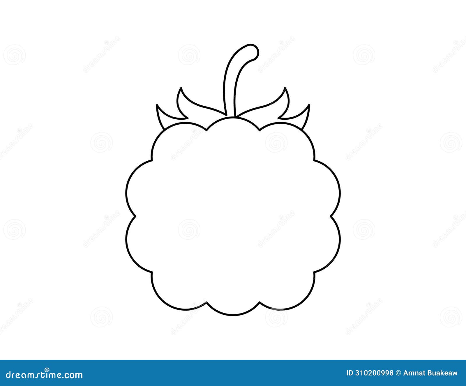 Raspberry Outline for Coloring Book Template, Raspberry for Kids ...