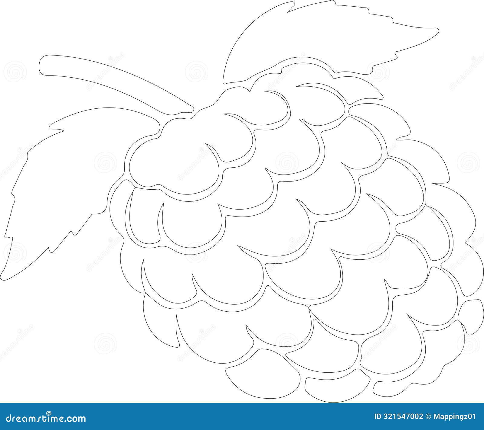 Raspberry Outline Silhouette Generative Ai Stock Vector - Illustration ...