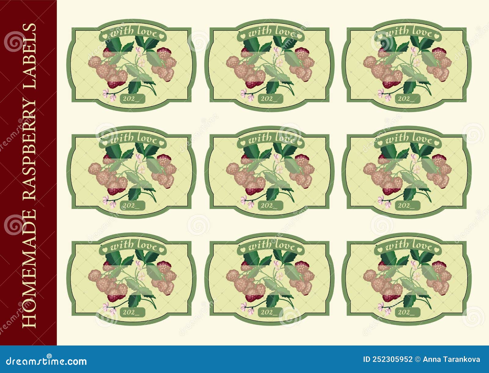 Raspberry Packaging Design Templates. Label, Hand Drawn Vector ...