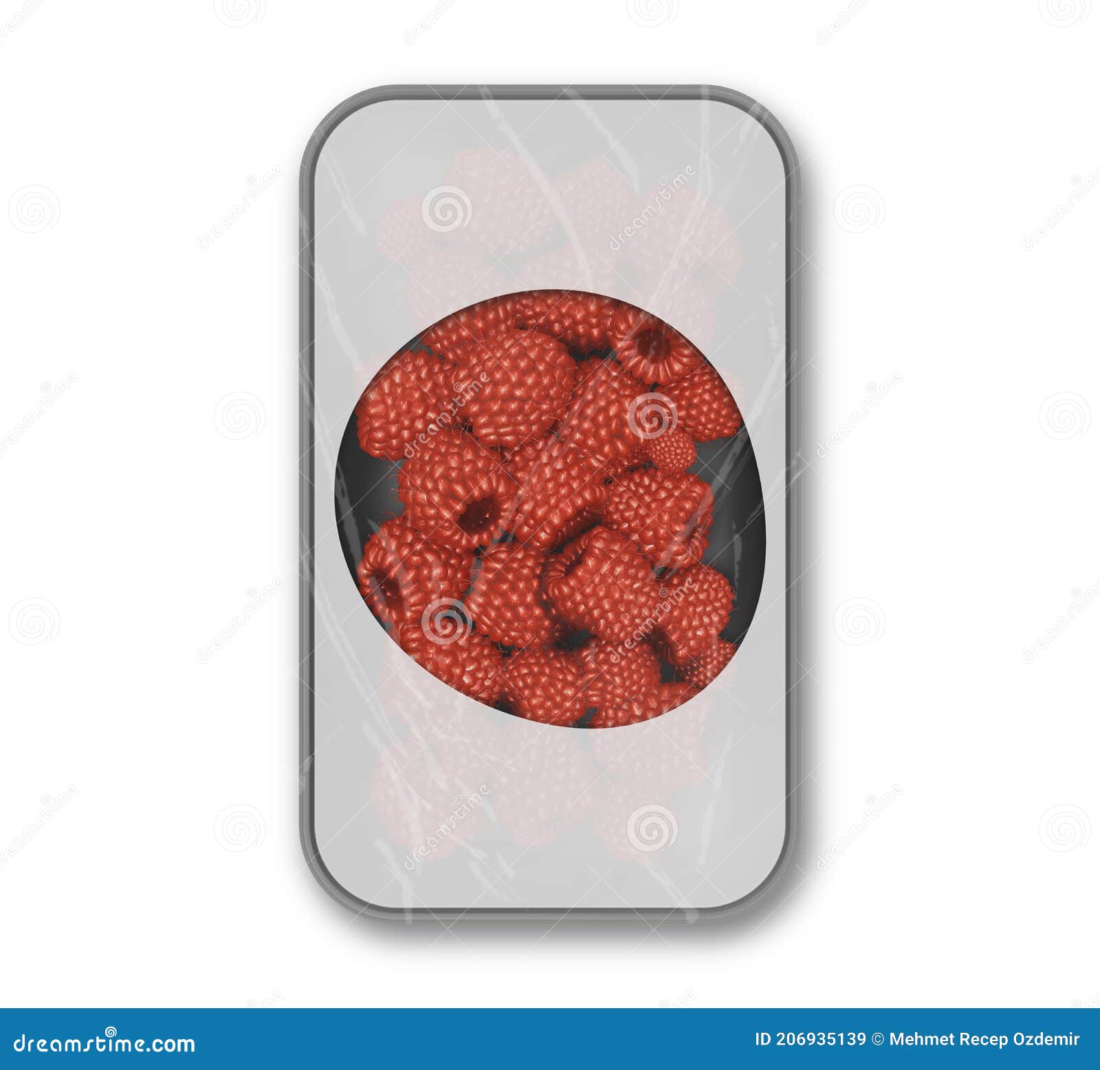 Raspberry Packaging with Full Cover Mockup Stock Image - Image of ...