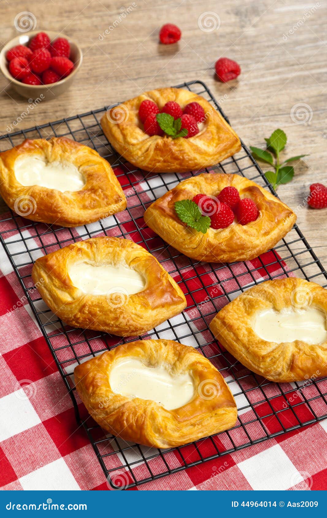 Raspberry pastries stock photo. Image of custard, filo - 44964014