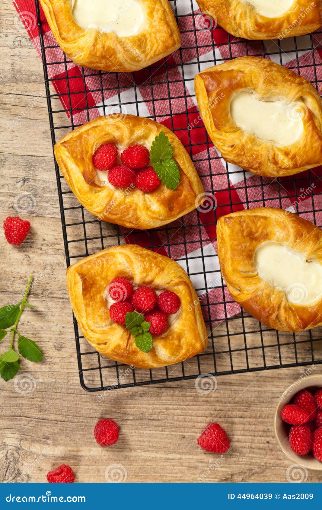 Raspberry pastries stock image. Image of berry, breakfast - 44964039