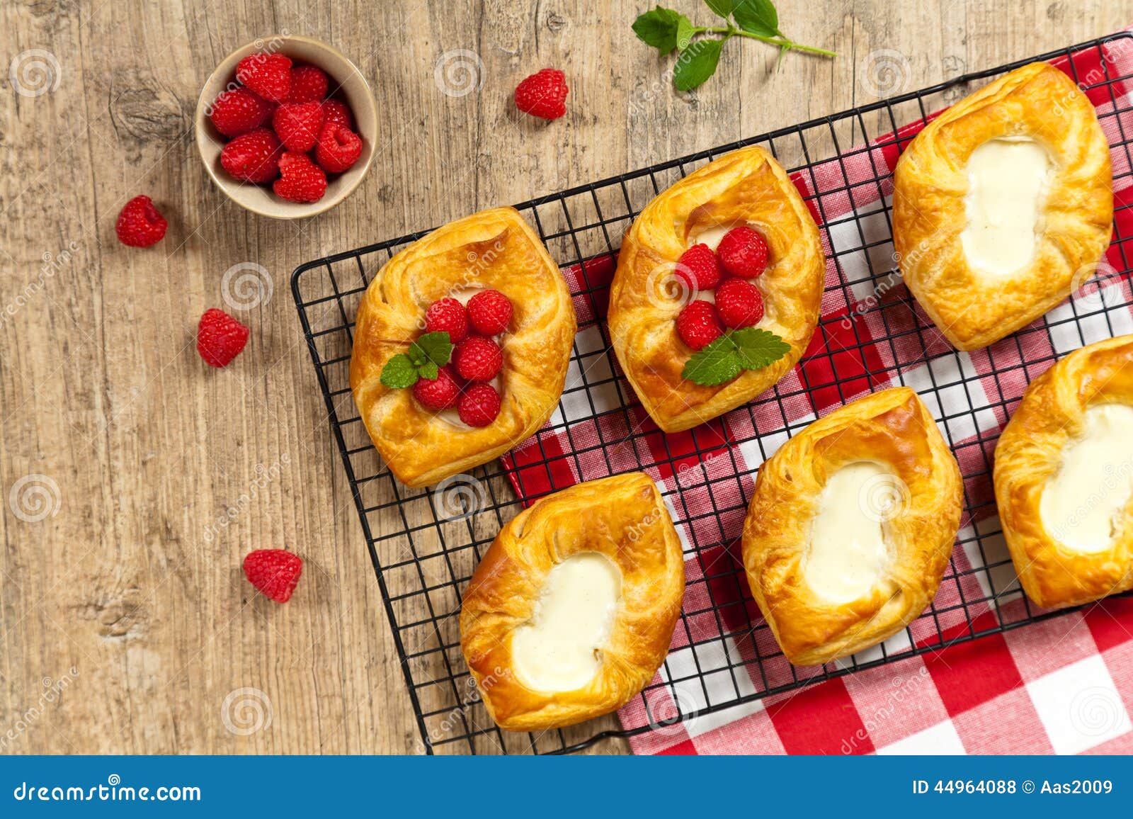 Raspberry pastries stock photo. Image of gourmet, focus - 44964088