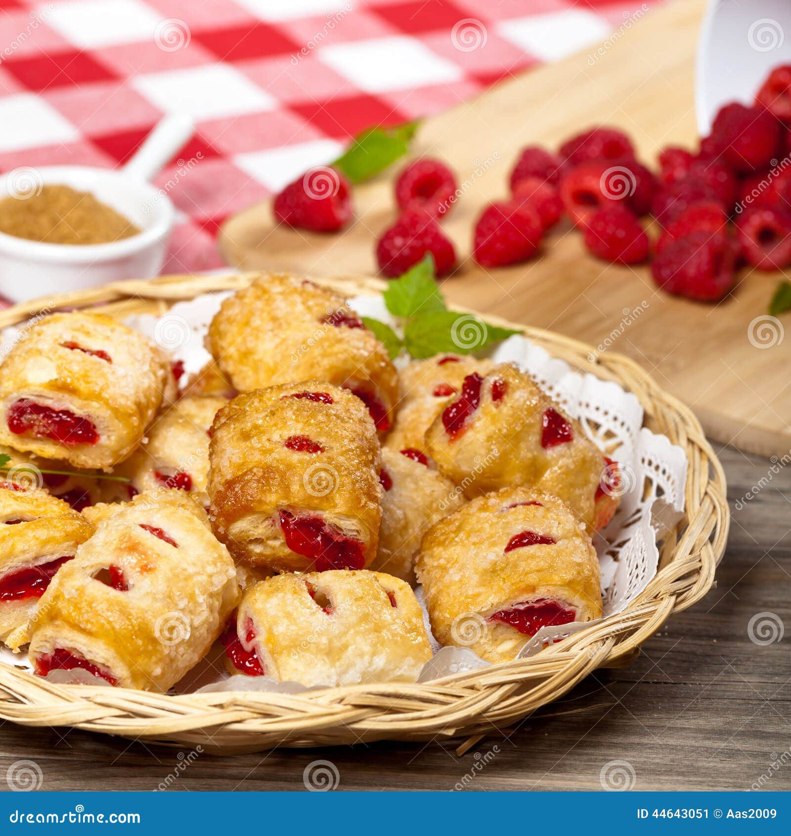 Raspberry pastries stock image. Image of flaky, fruit - 44643051