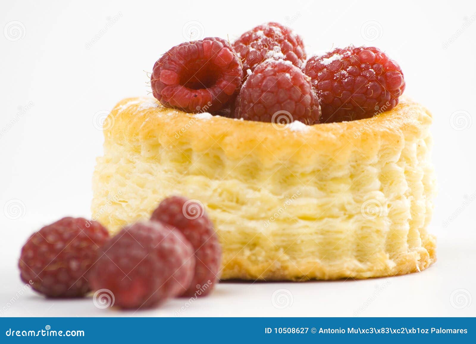 Raspberry Pastry Cream and Decorated Stock Image - Image of pastry ...