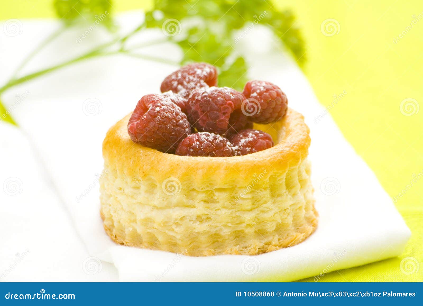Raspberry Pastry Cream and Decorated Stock Photo - Image of background ...