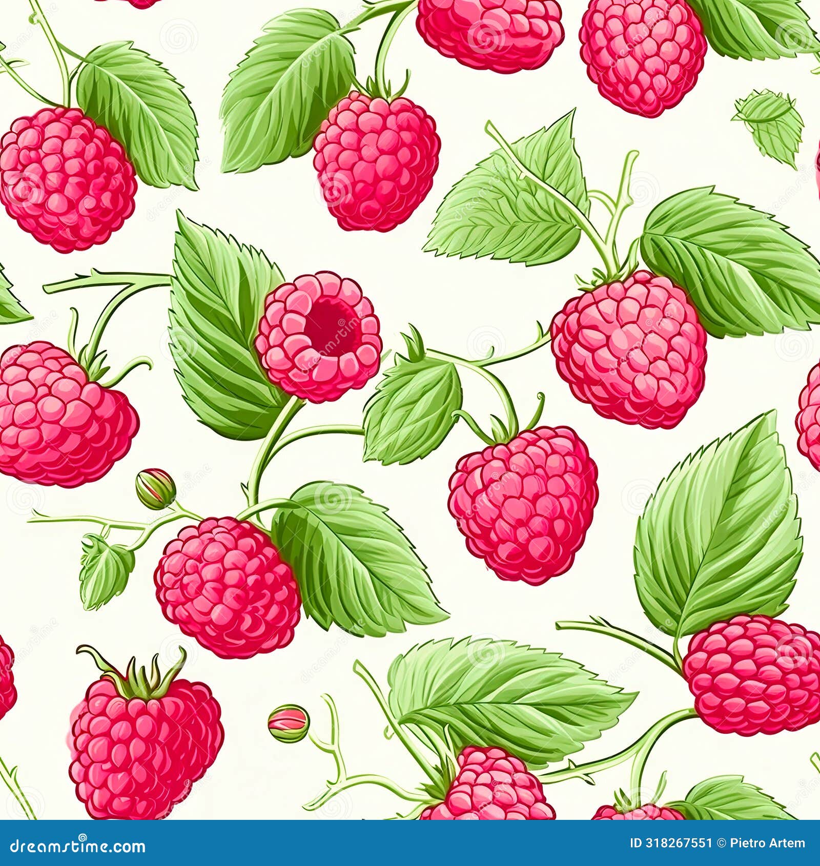 Raspberry Pattern Banner Wallpaper Simple Background Stock Image ...