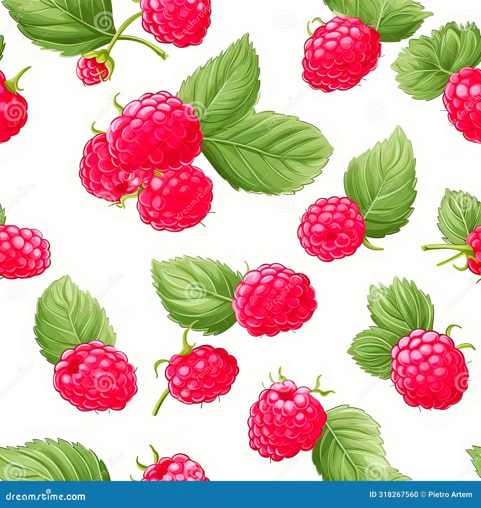 Raspberry Pattern Banner Wallpaper Simple Background Stock Photo ...