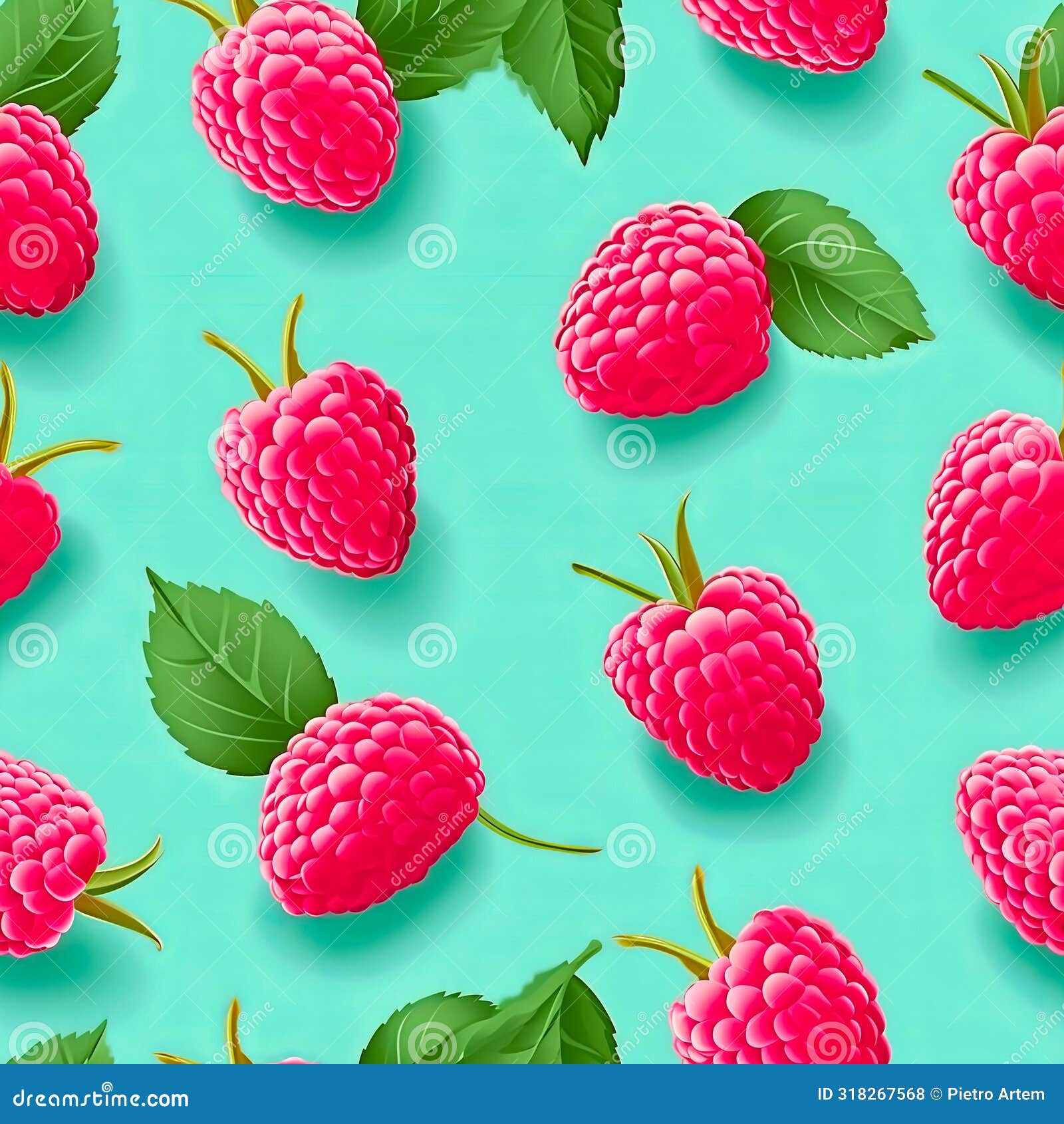 Raspberry Pattern Banner Wallpaper Simple Background Stock Photo ...