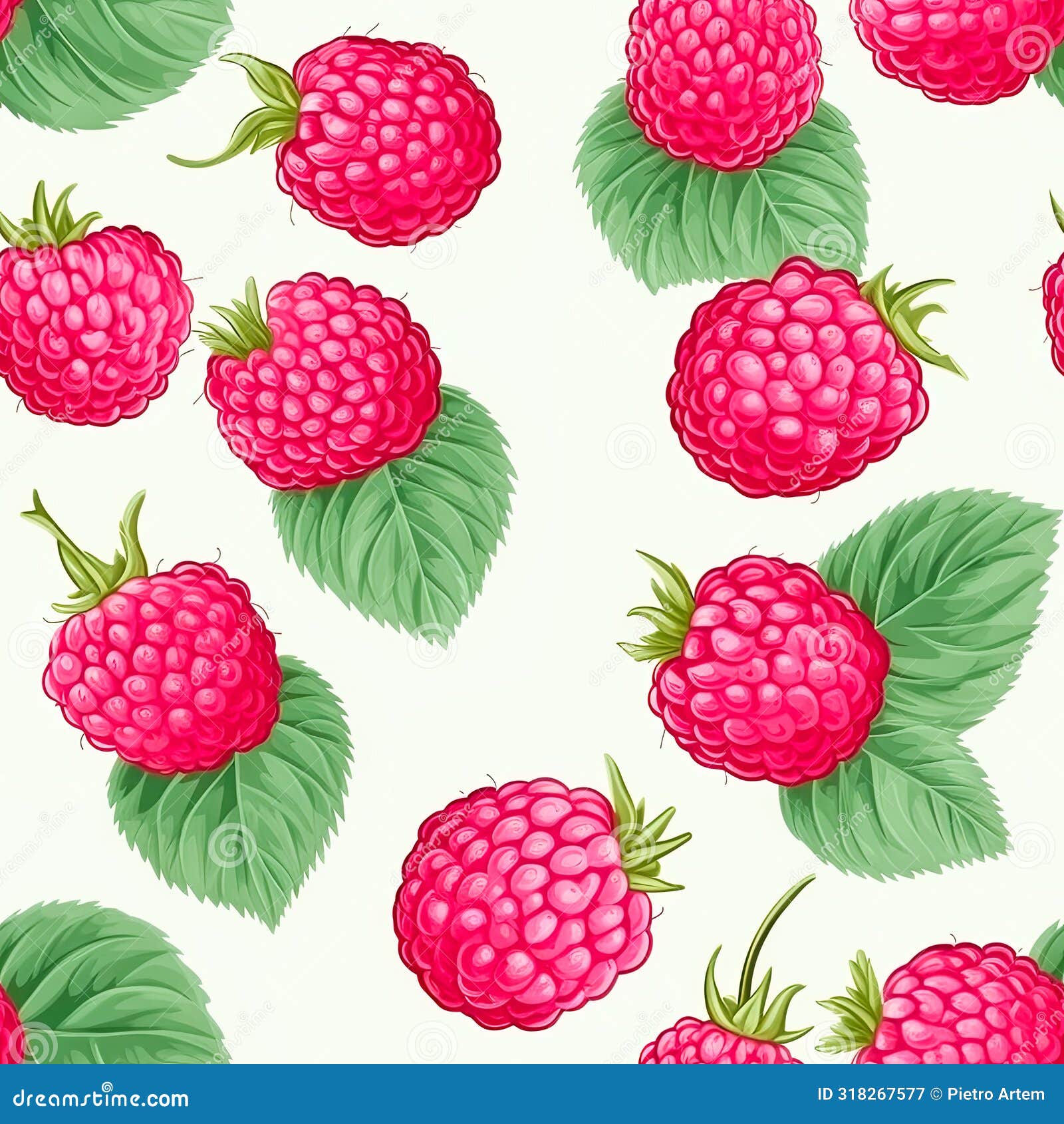 Raspberry Pattern Banner Wallpaper Simple Background Stock Image ...