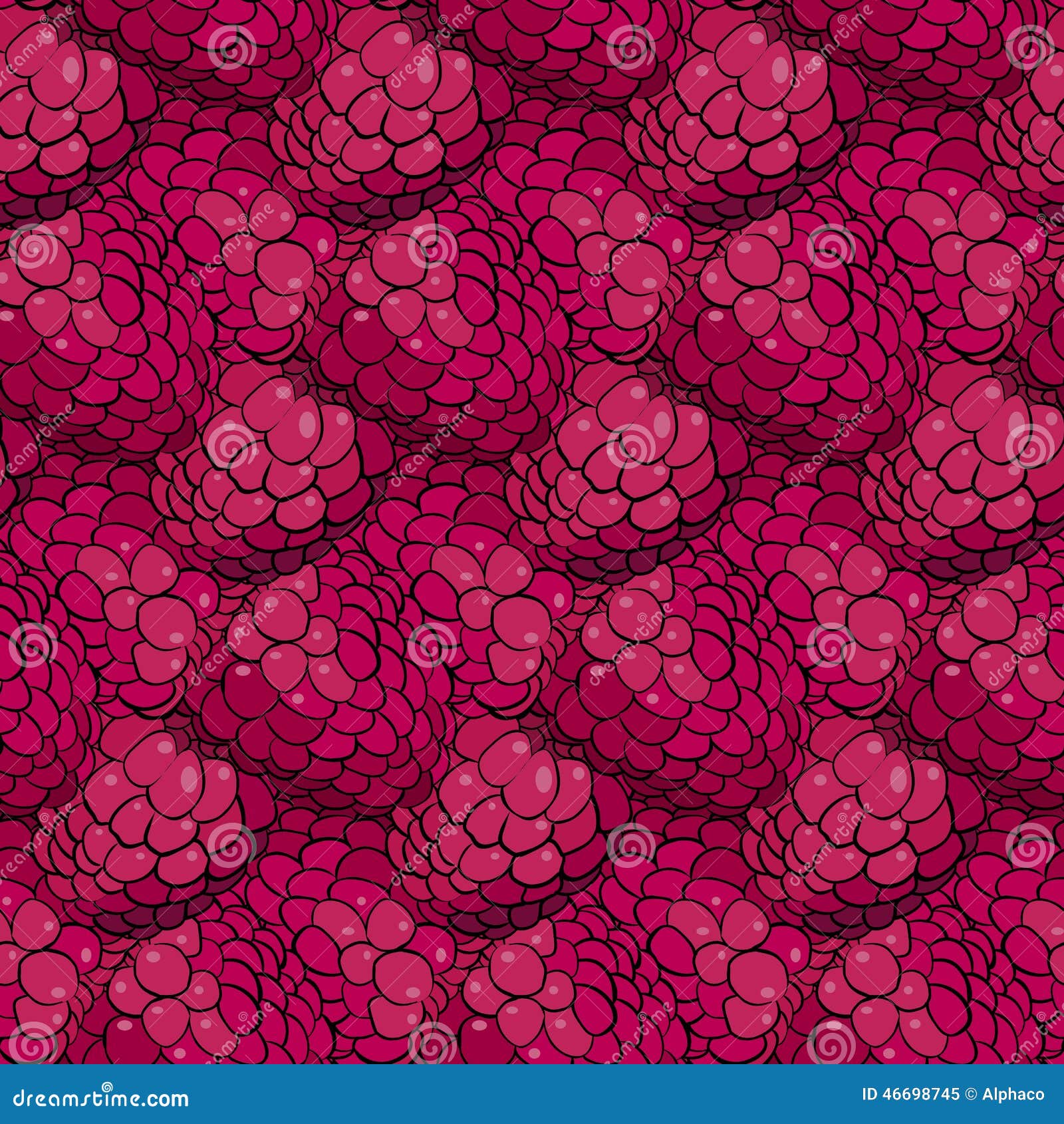 Raspberry pattern stock vector. Illustration of decor - 46698745