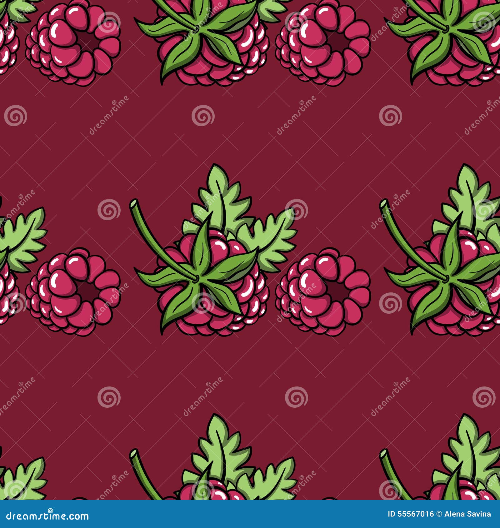 Raspberry Pattern stock vector. Illustration of bilberry - 55567016