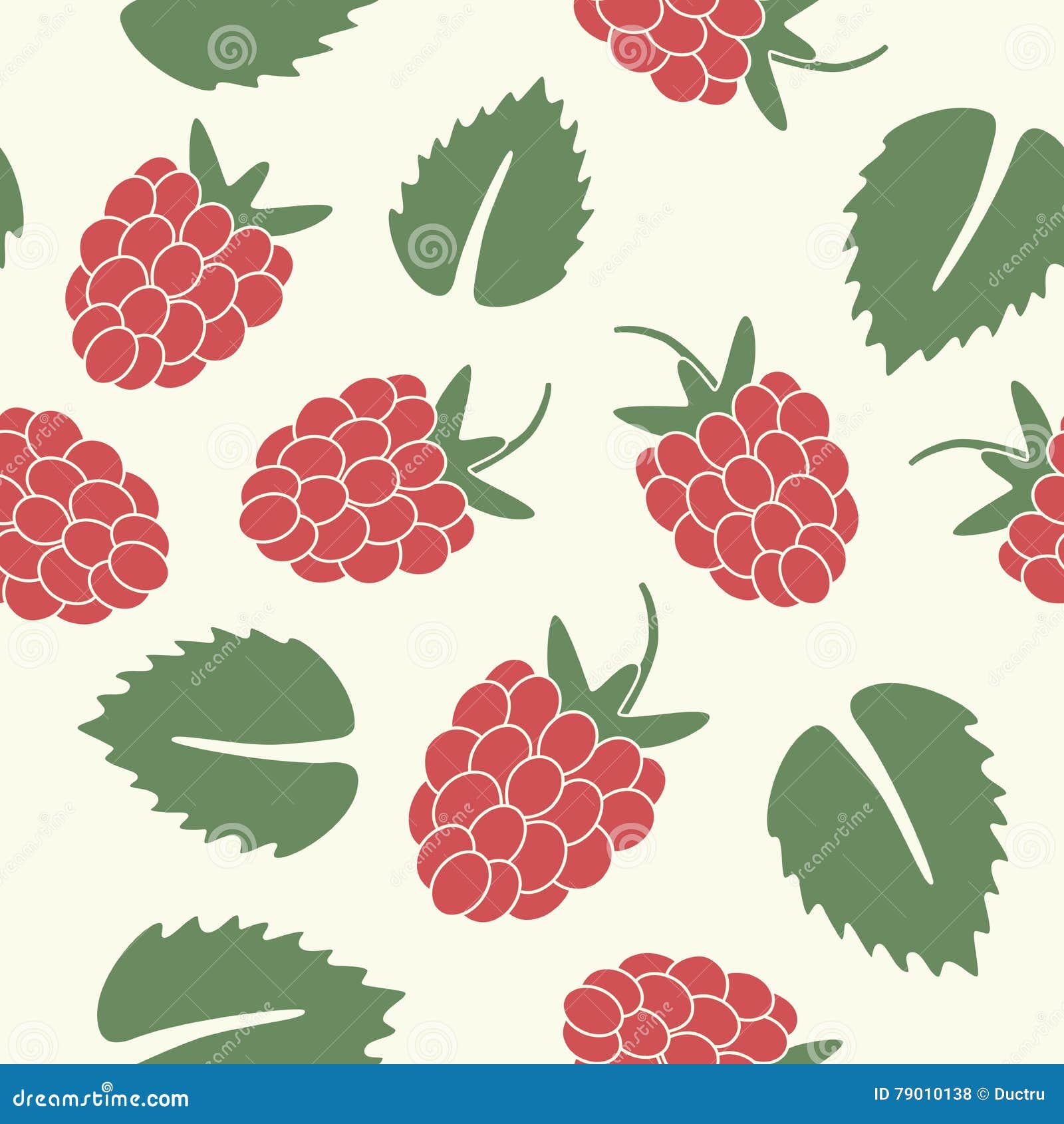 Raspberry pattern stock vector. Illustration of graphic - 79010138