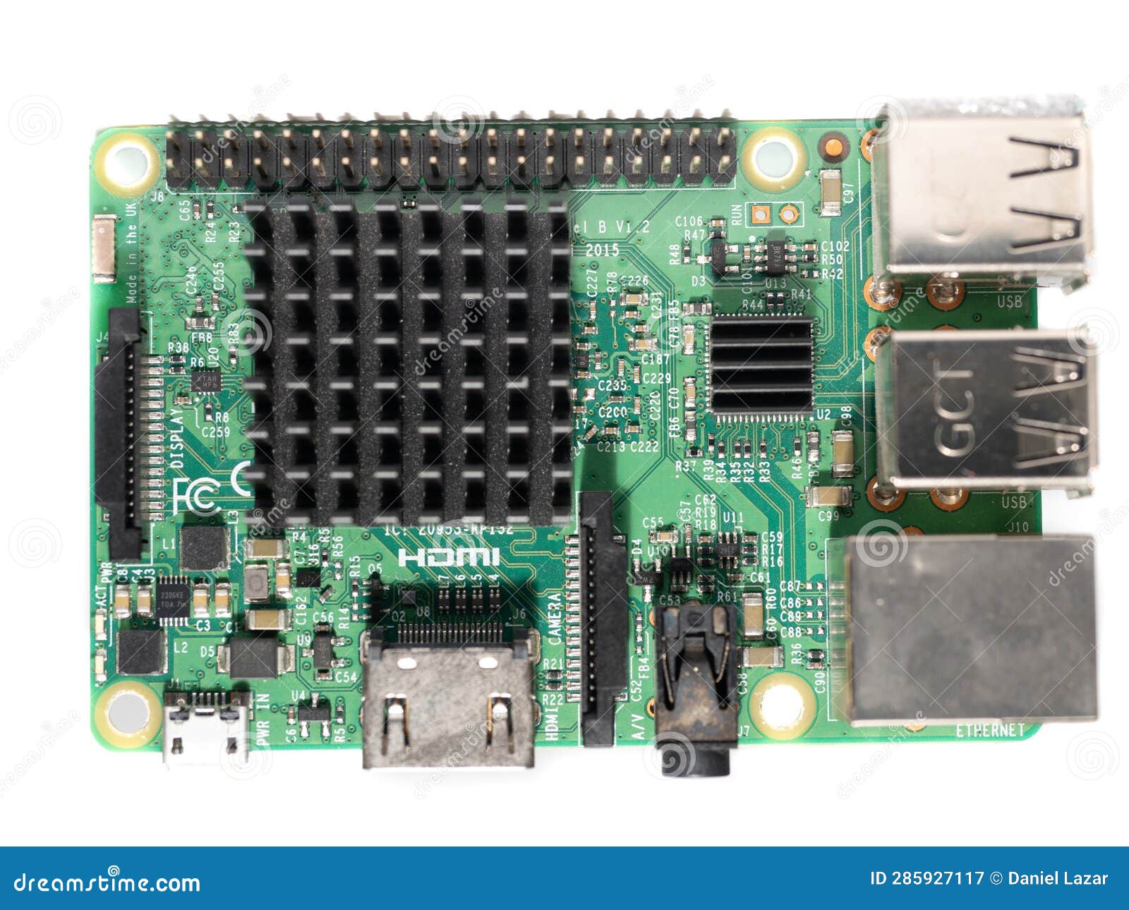 Raspberry Pi Isolated on White Stock Image - Image of close, isolated ...