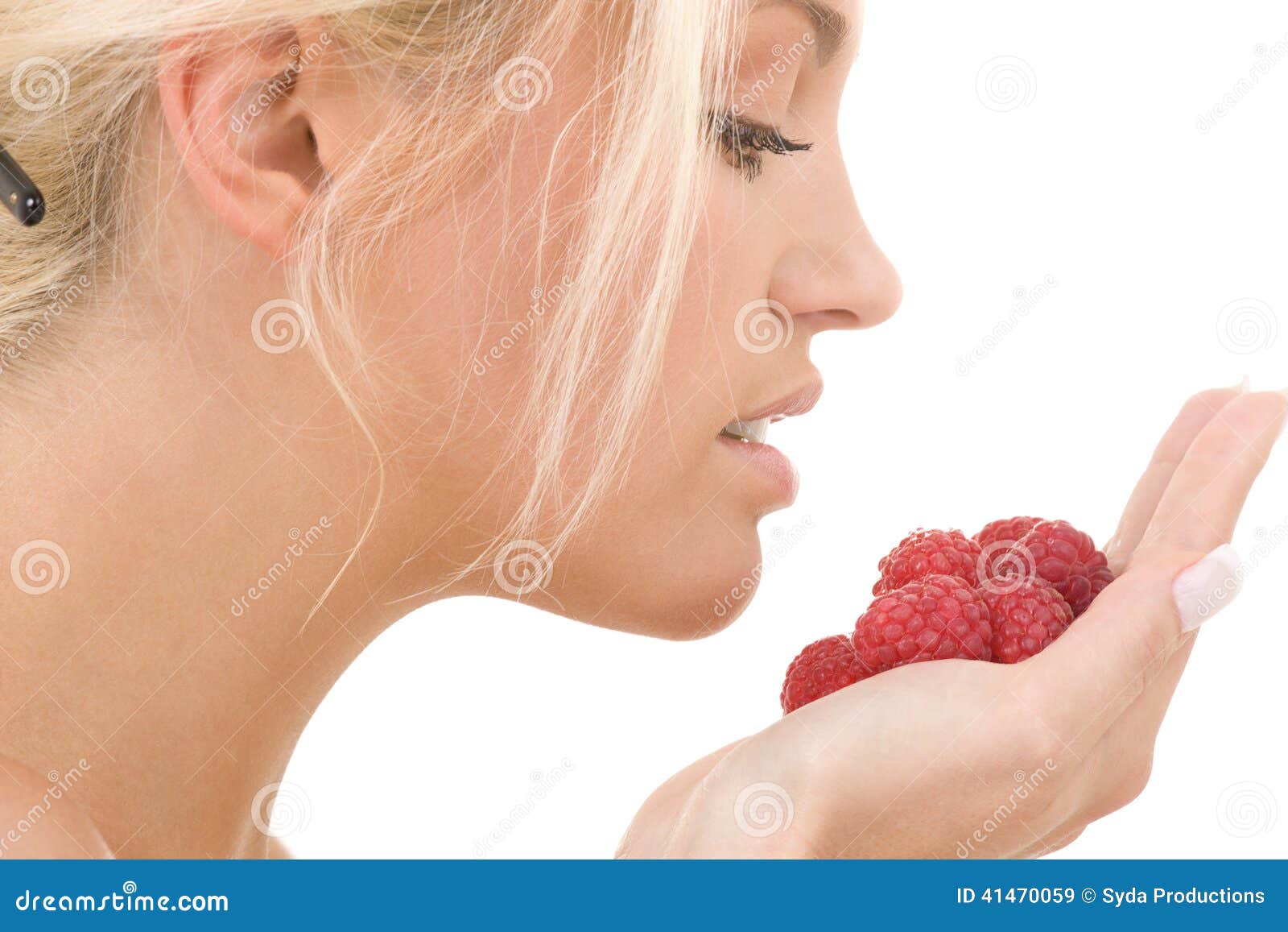 Raspberry stock image. Image of eating, beautiful, female - 41470059